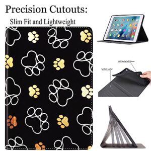 Case for New iPad Mini 6 2021 (6th Generation), Multi-Angle View Adjustable Stand Auto Wake/Slee for iPad Mini 6th Gen 8.3 Inch,Cute Dog Paw Prints