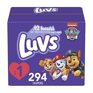 luvs pro level leak protection diapers size 1 294 count economy pack, packaging may vary