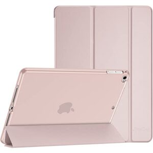 procase ipad 9.7 inch case ipad 6th 5th generation cases, ipad air 2, ipad air case, slim soft tpu cover stand smart case for ipad 9.7 2018 2017 model ipad air 2 air 1 -pink