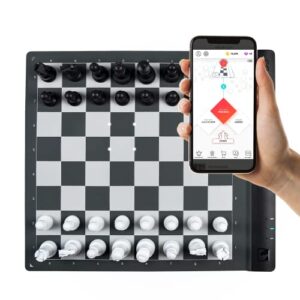 square off pro electronic chess board for adults & kids | ai-powered & digital | play against ai or friends | portable & rollable computer chess board | world's smartest electronic chess board