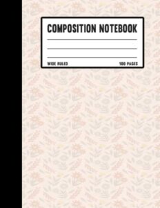 wool white composition notebook: wide-ruled, 8.5 x 11, 100 pages, for kids, teens, and adults (composition notebooks)