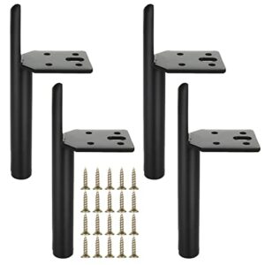 4pcs metal furniture leg 5 inch replacement couch legs cabinet feet black modern furniture legs diy sofa feet with screws for cupboard table