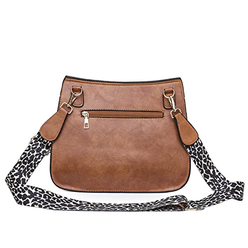 UKENENG Women's Crossbody Bag Shoulder Bag with Tassel Purse Shoulder Bucket Cross-body Purse (Brown)