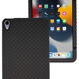 Veamor iPad Mini 6 Case Cover, Anti Slip Silicone Flexible Rubber Protective Bumper for Apple iPad Mini 6th Gen 8.3 Inch 2021, Kids Friendly/Drop Proof/Shockproof (Black)