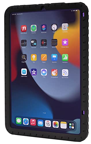 Veamor iPad Mini 6 Case Cover, Anti Slip Silicone Flexible Rubber Protective Bumper for Apple iPad Mini 6th Gen 8.3 Inch 2021, Kids Friendly/Drop Proof/Shockproof (Black)