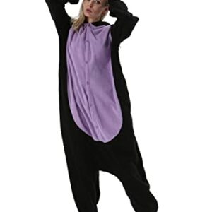 ULEEMARK Unisex Adult Onesie Animal Pajamas One Piece Halloween Costumes Cosplay Christmas Sleepwear Midnight Cat