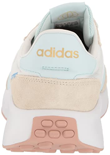 adidas Women's 70s Running Shoe, FTWR White/Almost Blue/Off White, 8