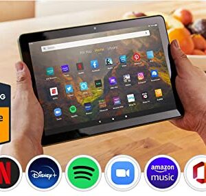 Fire HD 10 tablet, 10.1", 1080p Full HD, 32 GB, latest model (2021 release), Olive, without lockscreen ads