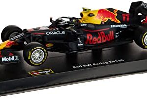 Bburago 1:43 F1 Aston Martin RED Bull Racing RB16B with Helmet Perez, Assorted Colours, 18-38056-00000100