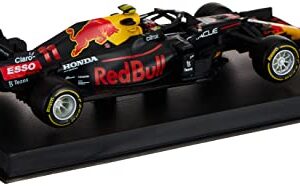 Bburago 1:43 F1 Aston Martin RED Bull Racing RB16B with Helmet Perez, Assorted Colours, 18-38056-00000100