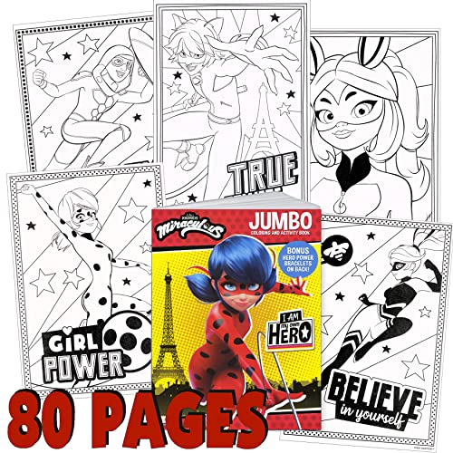 Miraculous Ladybug and Cat Noir - Activity Bundle - Miraculous Ladybug Stickers, Coloring Book, 2-Sided Door Hanger