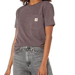 CarharttwomensLoose Fit Heavyweight Short-Sleeve Pocket T-ShirtBlackberry HeatherSmall