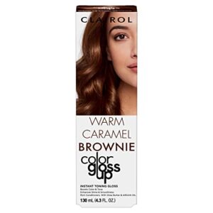 clairol color gloss up temporary hair dye, warm caramel brownie hair color, pack of 1