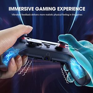 Wireless Controller for PS4, 1300mAh Rechargeable Battery Game Controller for Playstation 4/Pro/Slim, Dual Vibration Game Joystick Controller/Headset Jack/ Six-axis Sensor Compatible with PS4 Console