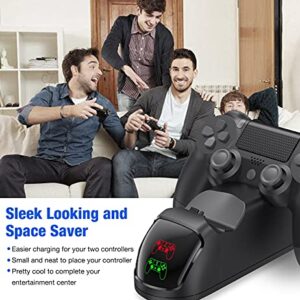 PS4 Controller Charger Dock Station, PS4 Remote Charging Station with Fast-Charging Port, Replacement for Playstation 4 Controller Charger