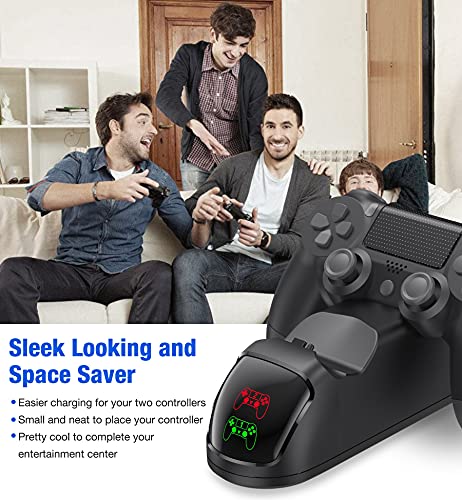 PS4 Controller Charger Dock Station, PS4 Remote Charging Station with Fast-Charging Port, Replacement for Playstation 4 Controller Charger