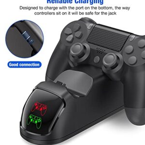 PS4 Controller Charger Dock Station, PS4 Remote Charging Station with Fast-Charging Port, Replacement for Playstation 4 Controller Charger