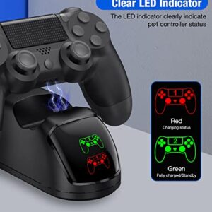 PS4 Controller Charger Dock Station, PS4 Remote Charging Station with Fast-Charging Port, Replacement for Playstation 4 Controller Charger