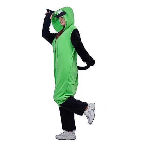 Invader Cosplay Zim Costume Unisex Onesie Pajamas Christmas Costume