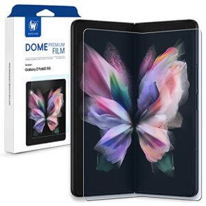 dome glass whitestone gen film screen protector for samsung galaxy z fold 3 (2021) anti-bubble hd clear hard coated pet film screen guard