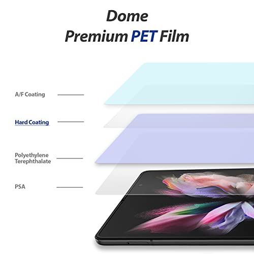 DOME GLASS Whitestone GEN Film Screen Protector for Samsung Galaxy Z Fold 3 (2021) Anti-Bubble HD Clear Hard Coated PET Film Screen Guard