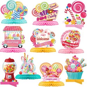 10 pieces candyland party decorations candyland table centerpieces candyland table decorations candyland honeycomb centerpieces candyland decorations for birthday baby shower sweet shop party supplies