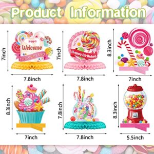 10 Pieces Candyland Party Decorations Candyland Table Centerpieces Candyland Table Decorations Candyland Honeycomb Centerpieces Candyland Decorations for Birthday Baby Shower Sweet Shop Party Supplies