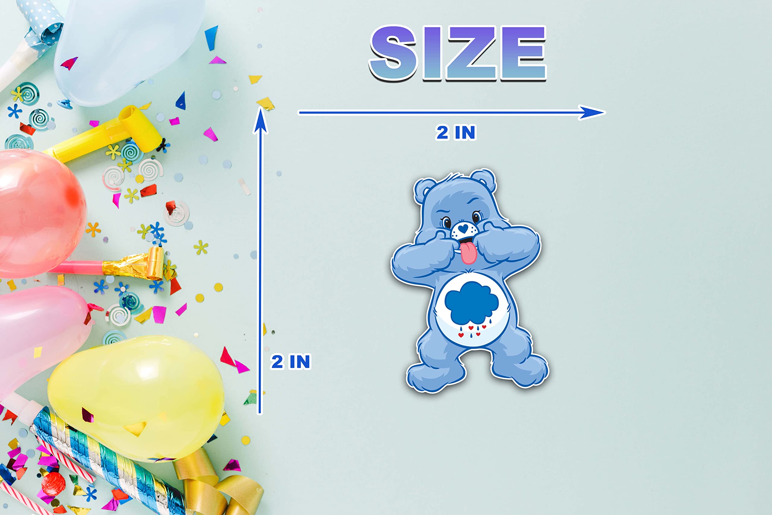 SSL SERVIS 50 PCS CareBear Stickers Cartoon Bears Stickers Cartoon Care Bearss Birthday Favors Care Bearss Stickers for Kids