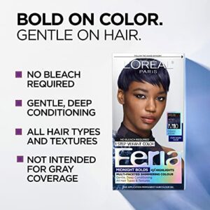 L’Oréal Paris Feria Midnight Bold Multi-Faceted Permanent One-Step Hair Color Kit, No Bleach Required, Cosmic Azure