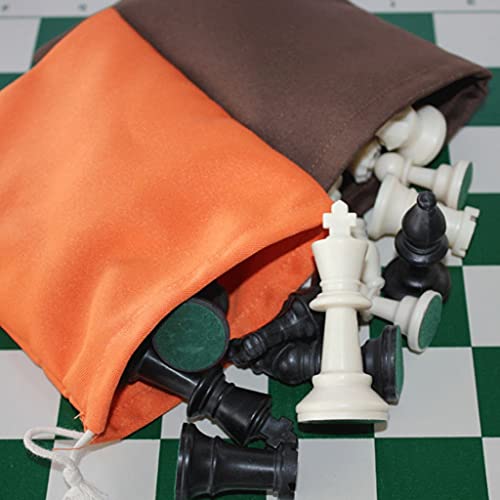 LYUN Chess Board 2 in 1 Chess Set with Wood Chess Board，Travel Chess Set 13" X 13" Roll-up Chess Board Chess Board Set for Beginner Kids Chess Set (Color : Chess Set 2 in1)