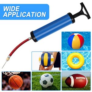 proturbo 3 Set 8 inch Portable Hand Air Ball Pump Inflator Kit with Needle, Nozzle, Extension Hose for Football Basketball Soccer Volleyball Water Polo Rugby and Other Inflatable Balls