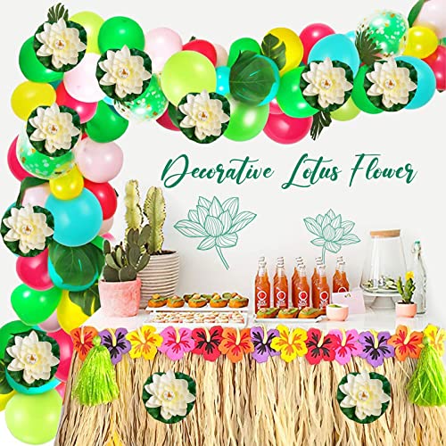 WhistenFla Artificial Floating Lotus Flower 12 Pcs, 4 Inch Small Fake Lily Pads for Pond Artificial Floating Foam Lotus Flowers for Wedding Floating Pool Pond Decoration