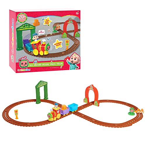 CoComelon All Aboard Musical Train, Officially Licensed Kids Toys for Ages 18 Month, Gifts and Presents by Just Play, Amazon Exclusive