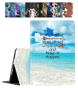 ipad mini 6 case, ipad mini 2021 6th generation case auto sleep/wake multi-angle stand for ipad mini 6th gen 8.3 inch , stay positive work hard make it happen arrow print