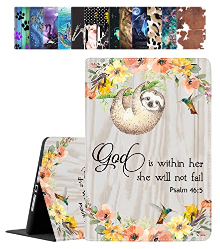 iPad Mini 6 Case, iPad Mini 2021 6th Generation Case Auto Sleep/Wake Multi-Angle Stand for iPad Mini 6th Gen 8.3 Inch , White Flowers