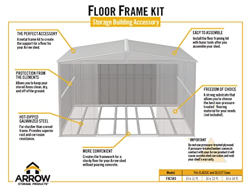 Arrow Sheds Floor Frame Kit for Arrow Classic and Select Storage Sheds, Extra Large Sheds