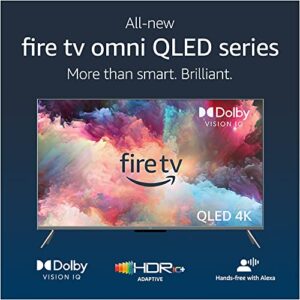 All-new Amazon Fire TV 55" Omni QLED Series 4K UHD smart TV, Dolby Vision IQ, Local Dimming, hands-free with Alexa