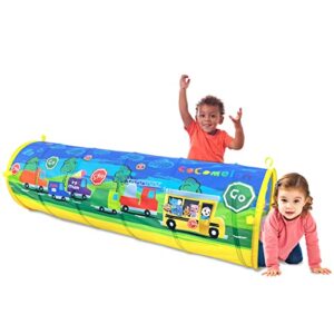 cocomelon tunnel for toddlers – pop up play tunnel tent for kids to crawl through | collapsible and portable toy – sunny days entertainment