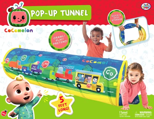 CoComelon Tunnel for Toddlers – Pop Up Play Tunnel Tent for Kids to Crawl Through | Collapsible and Portable Toy – Sunny Days Entertainment