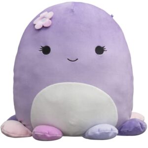 squishmallows original 14-inch beula purple octopus with multicolored tentacles - large ultrasoft official jazwares plush