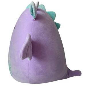 Squishmallows Original 14-Inch Drow Purple Dragon with Teal Scales - Large Ultrasoft Official Jazwares Plush