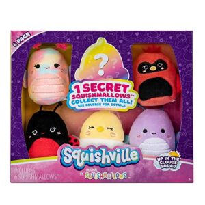 squishville by original squishmallows up in the clouds squad plush - six 2-inch squishmallows plush including trudy, iris, cazlan, charlize, and devorah - toys for kids