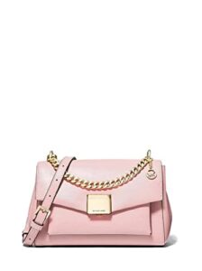 michael kors lita medium leather crossbody bag (powder blush)