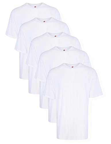 Hanes Men's Tagless ComfortSoft Crew Undershirt, White, XX-Large/Tall (Pack of 5)