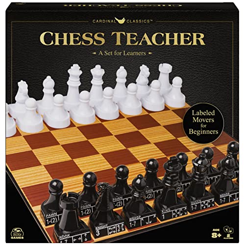 Cardinal Classics, Chess Teacher Strategy Board Game for Beginners Learners Labeled Movers 2-Player Easy Chess Set, for Adults and Kids Ages 8 and up