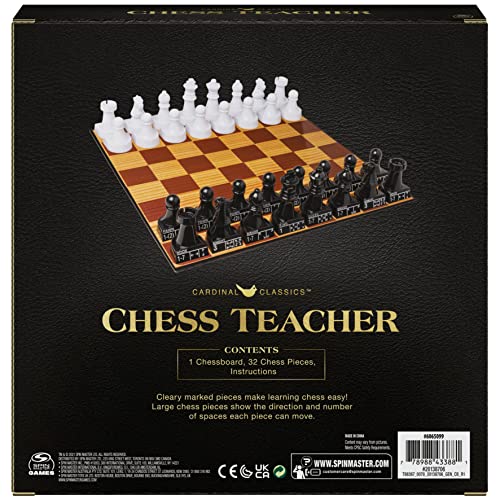 Cardinal Classics, Chess Teacher Strategy Board Game for Beginners Learners Labeled Movers 2-Player Easy Chess Set, for Adults and Kids Ages 8 and up