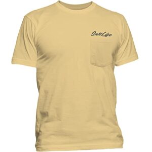 Salt Life Golden Hour Short Sleeve Classic Fit Shirt, Golden Haze, Large