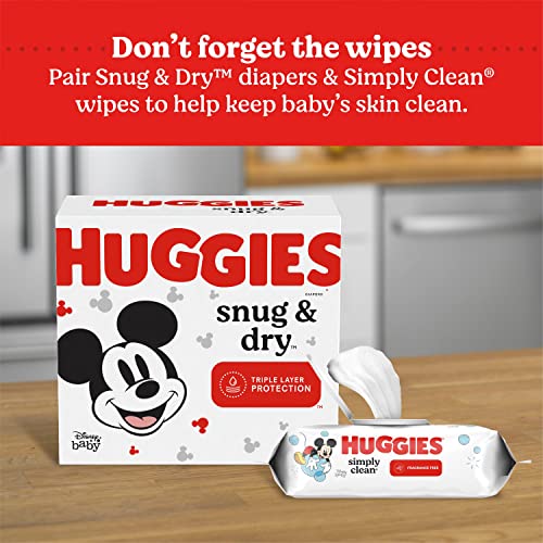 Huggies Snug & Dry Baby Diapers, Size 1 (8-14 lbs), 108 Ct, Newborn Diapers