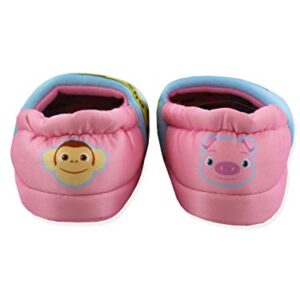 Cocomelon Toddler Girl's Plush Aline Slippers (Pink, 9-10 M US Toddler)