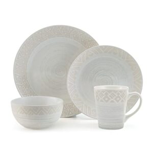 Pfaltzgraff Vera 16 Piece Dinnerware Set, Service for 4, Cream